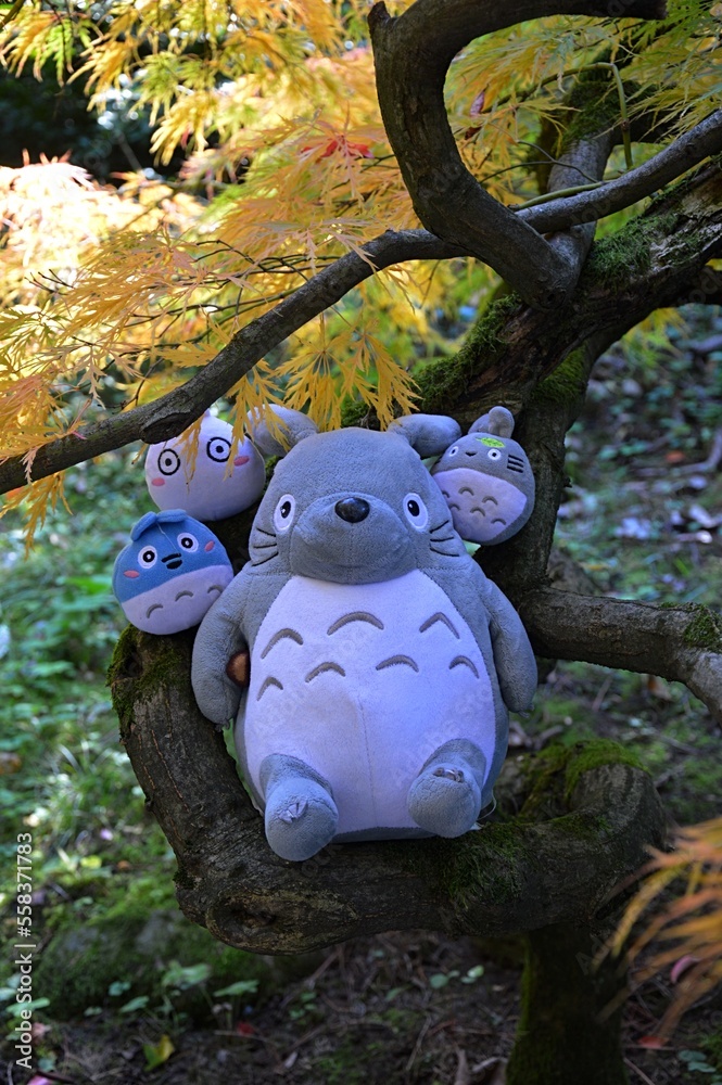Plush Totoro creature from cult japanse anime My Neighbor Totoro by ...