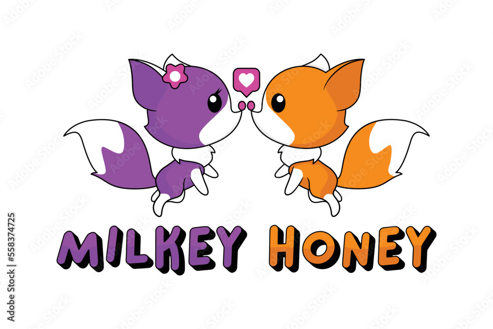 Cartoon animals logo design illustration Stock Vector | Adobe Stock