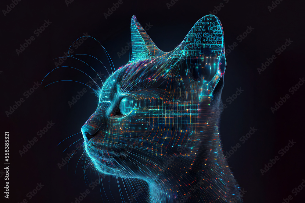 Neural network of a cat brain with big data and artificial intelligence ...