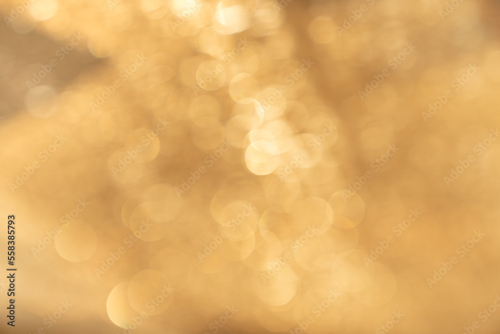 Abstract blurred Gold bokeh with nature shadow texture background for ...