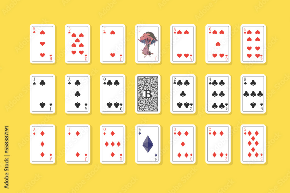 Full box deck of playing card design print ready Stock Vector | Adobe Stock