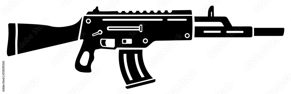 Rifle gun SVG, Gun SVG, Weapon SVG, Automatic gun SVG, Cartoon gun SVG ...