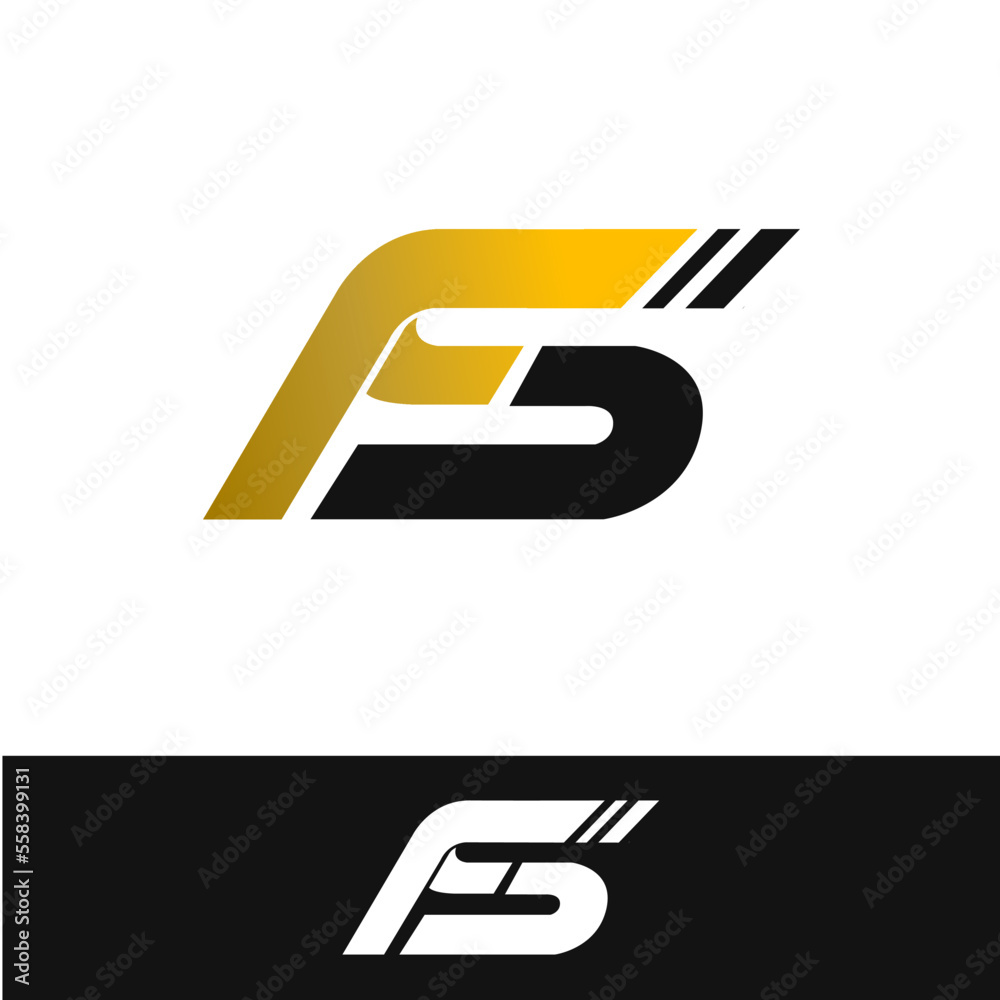 Letter FS racing logo. Letters FS logo monogram, a combination of two ... Letter FS racing logo. Letters FS logo monogram, a combination of two ...