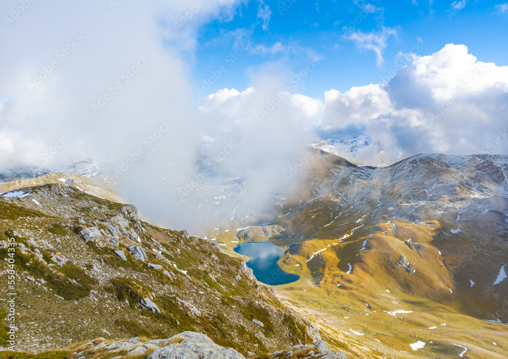 Duchessa lake and Morrone mount (Italy) - The landscape summit with ...