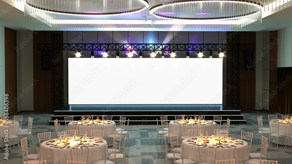 Conference Stage Designs. Meeting event scene, party scene design ...