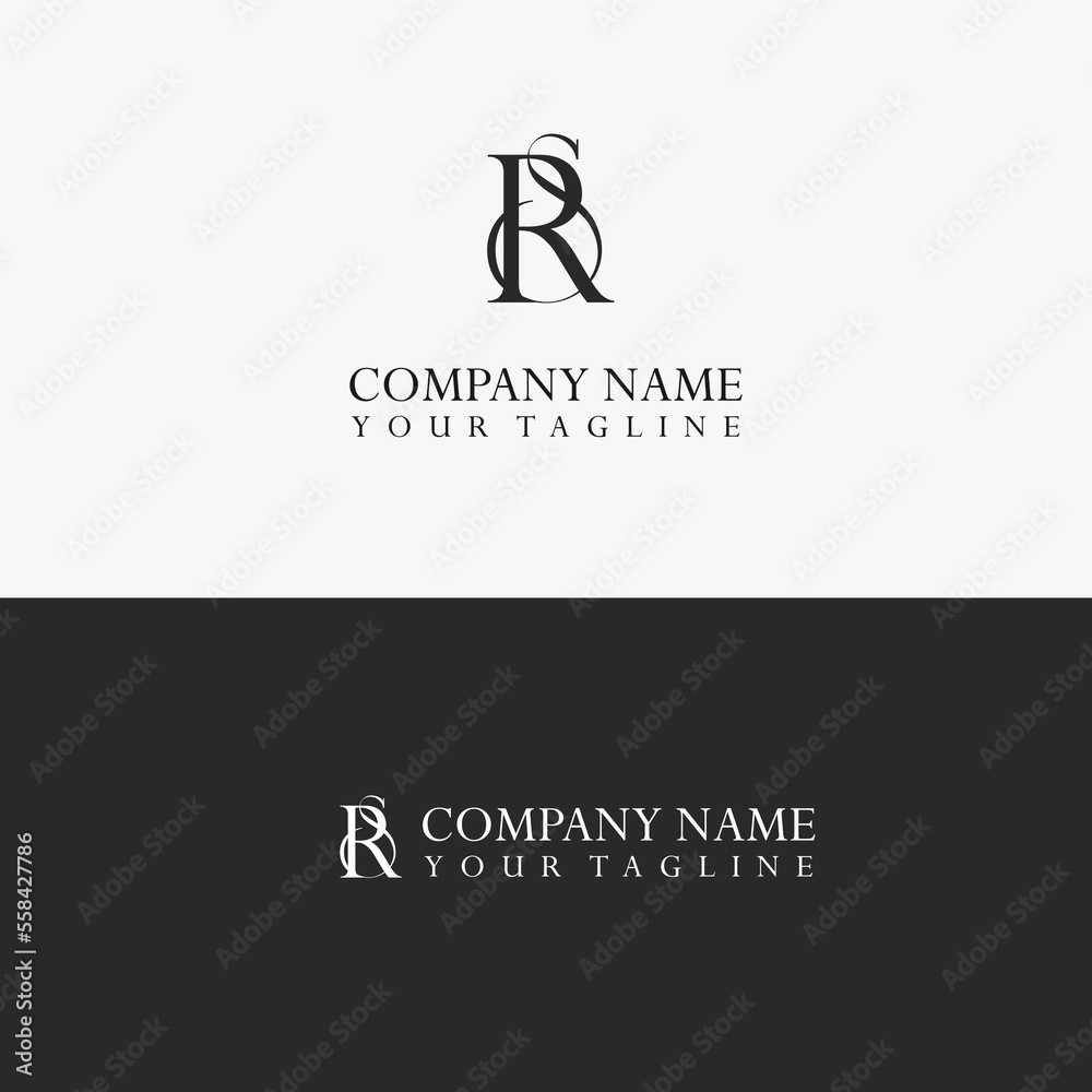 Vetor de Letter R and S vector logo with exclusive concept. do Stock ...