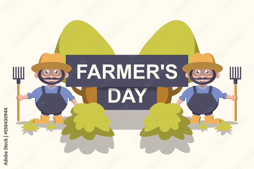 Farmers Day background. Design with isolated background. Stock Vector ...