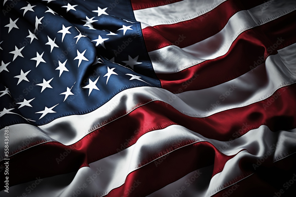 american flag background , generative ai Stock Illustration | Adobe Stock