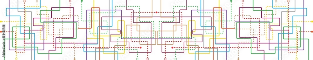Transparent retro map tube subway scheme. City transportation complex ...