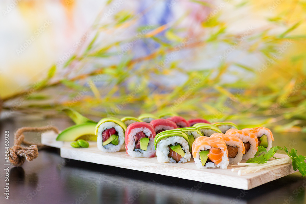 Tabla de Sushi Stock Photo | Adobe Stock