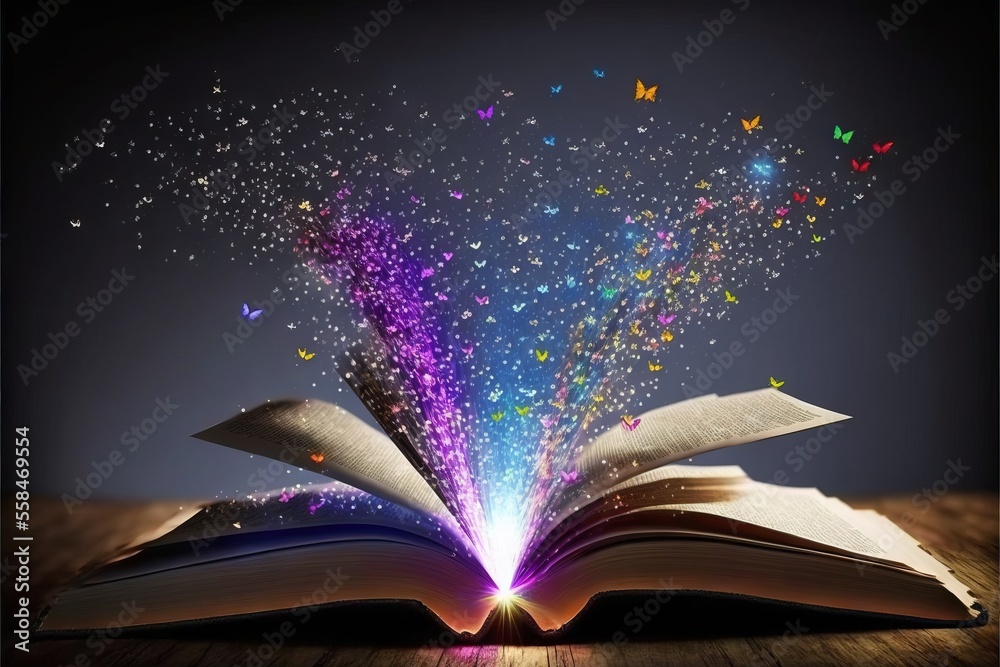 Open Book With Light