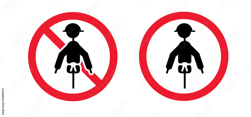 Stop, no scarecrow on pole. Stickman, stick figure man on pole ...