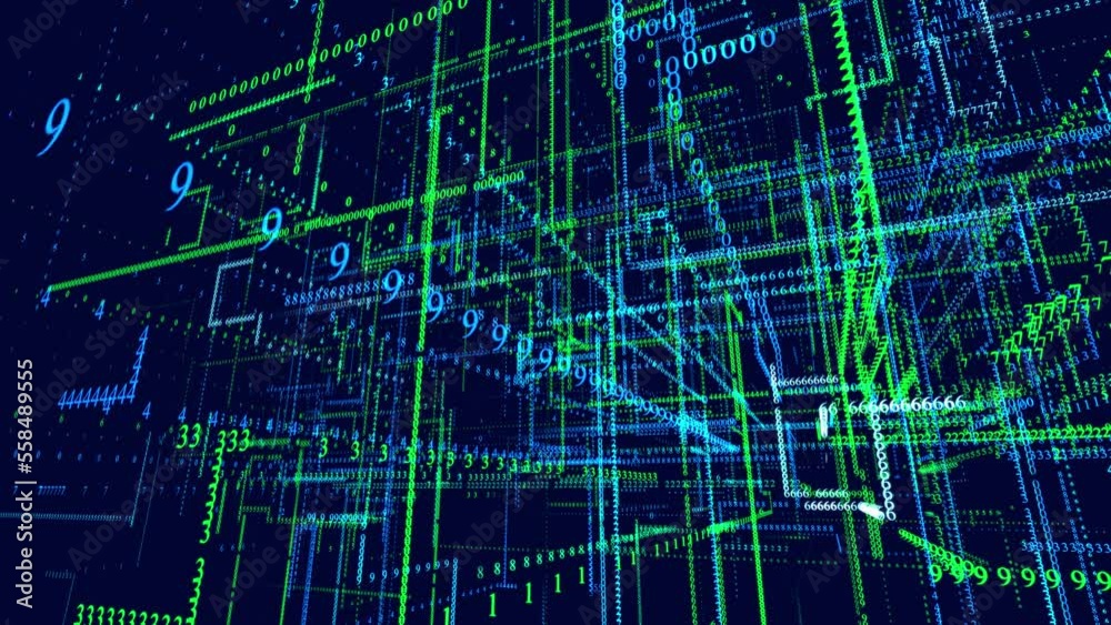 glow particles form lines. Info concept lines and nodes, ai ...