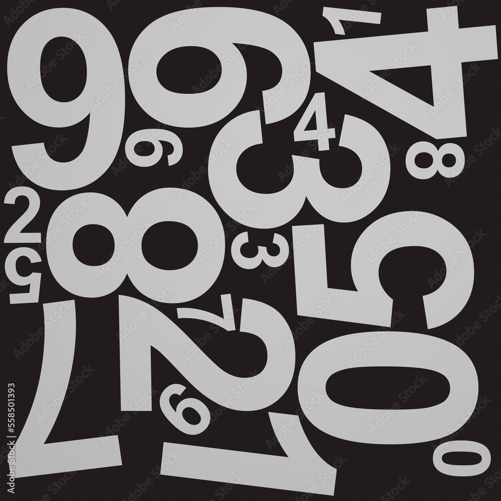 numbers pattern background wallpaper bold Stock Illustration | Adobe Stock