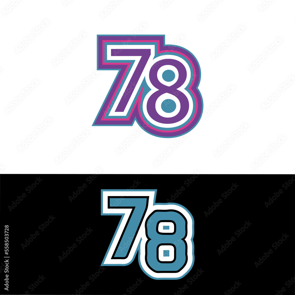 Racing Start Number 78 - editable vector, Vector Racing number 78 ...
