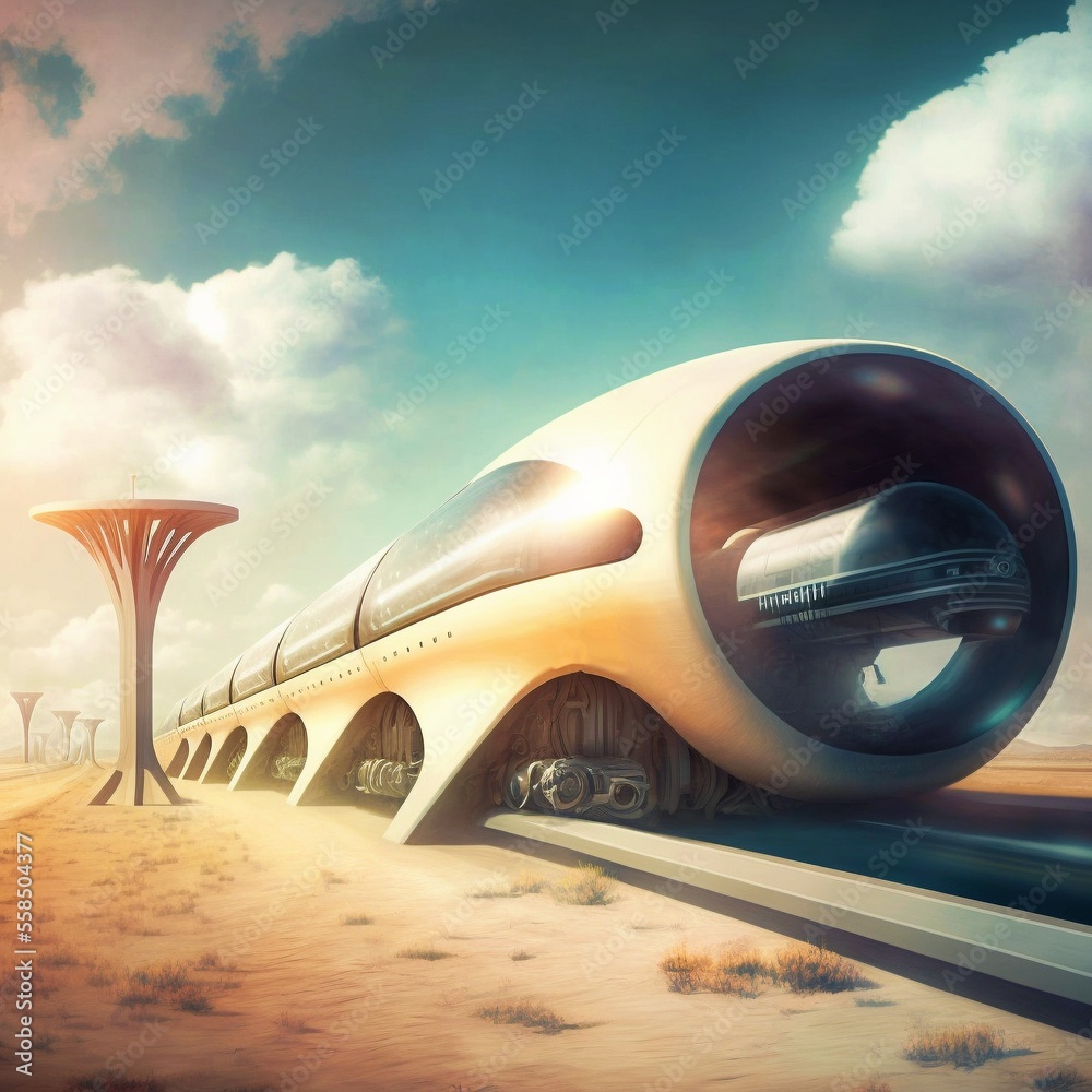 Futuristic Hyperloop Stock Illustration | Adobe Stock