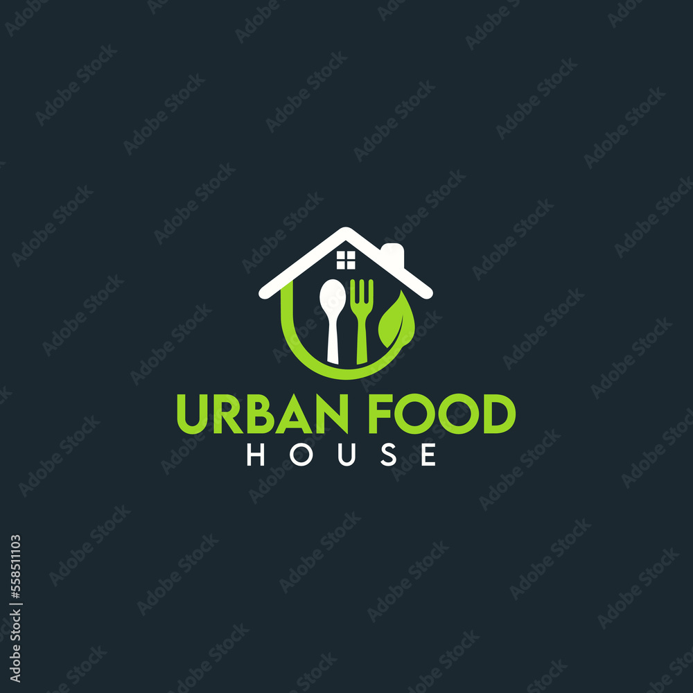 urban food logo, food logo, restaurant, minimalist and business logo ...