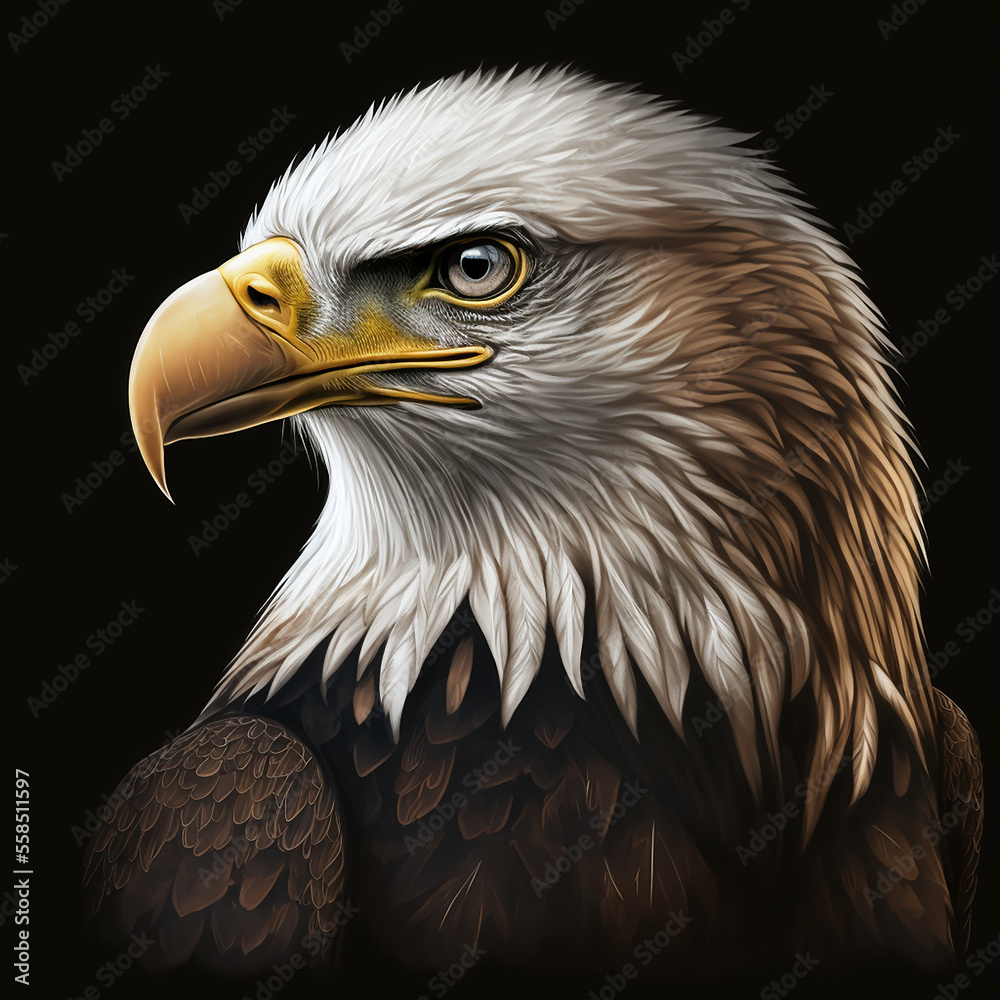 Bald Eagle Vector Art AI Generated Stock Illustration | Adobe Stock