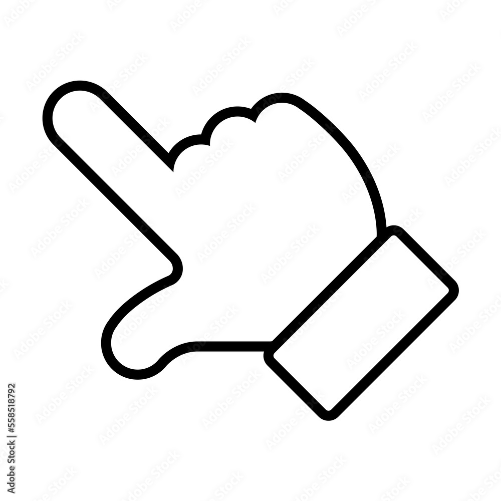 Isolated hand icon clicking. Png transparent background. Finger pointer ...