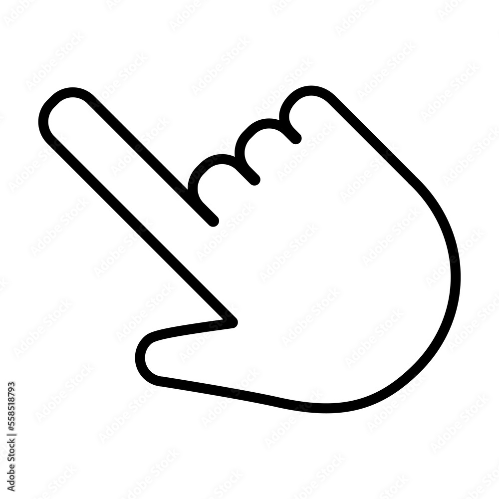 Isolated hand icon clicking. Png transparent background. Finger pointer ...