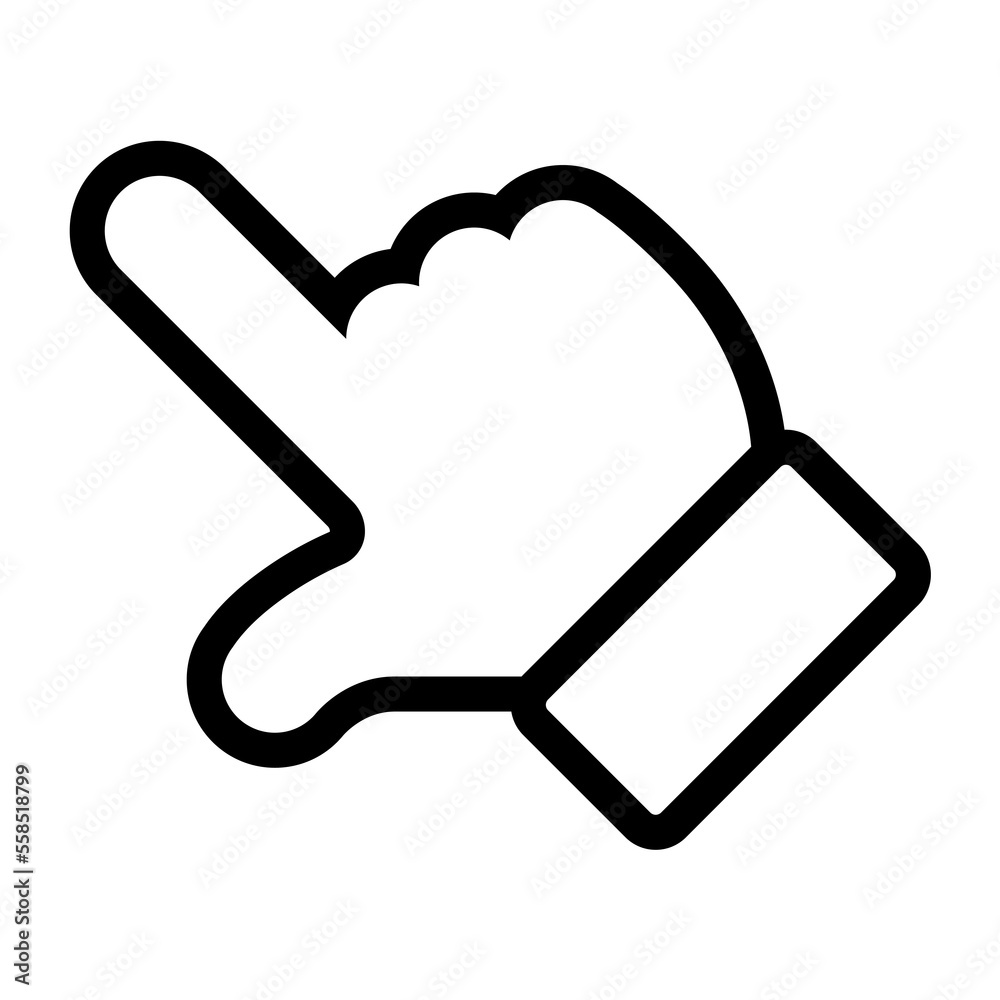 Isolated hand icon clicking. Png transparent background. Finger pointer ...