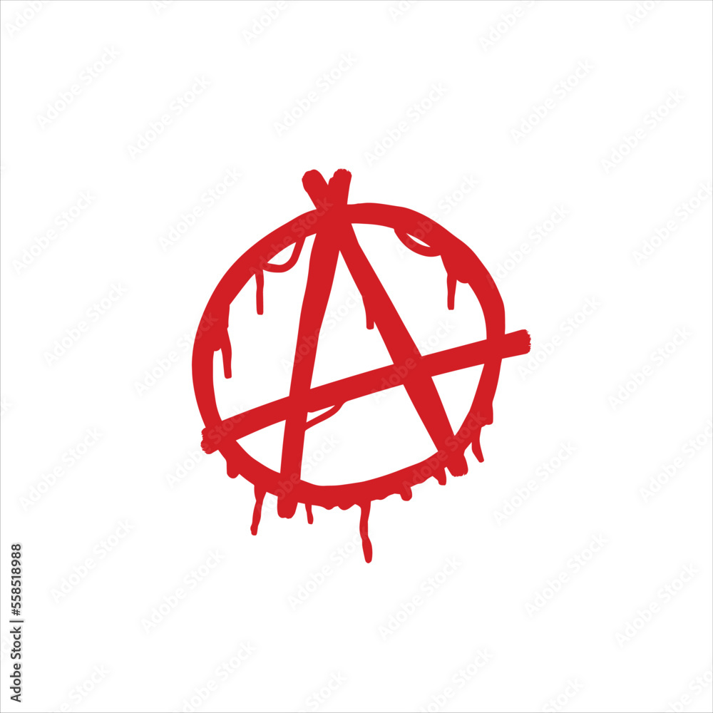 Anarchy. Letter A in the circle. Symbol of chaos and rebellion vector ...