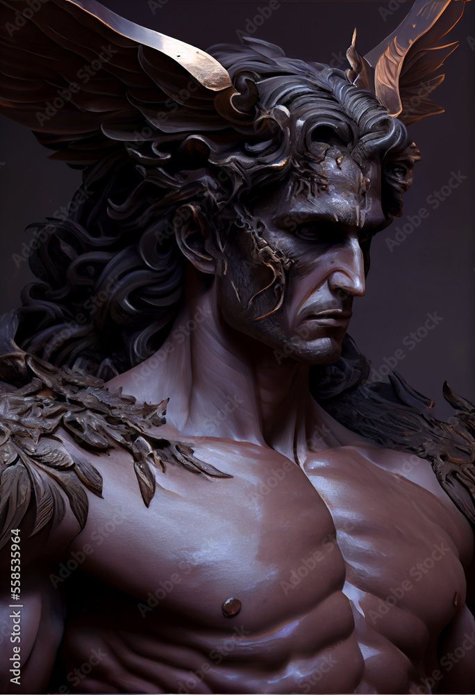 FALLEN ANGEL - Digital illustration - Generated by Artificial ...