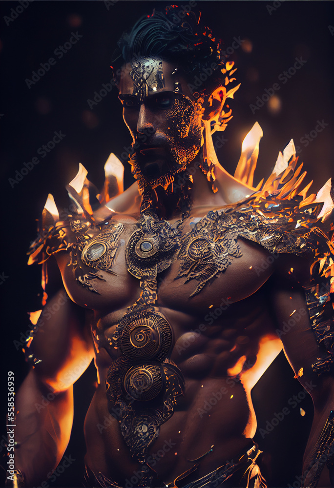 SUMERIAN GOD ENLIL - Digital illustration - Generated by Artificial ...