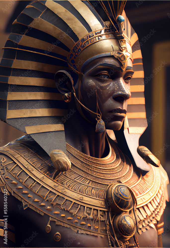 PHARAOH - Digital illustration - Generated by Artificial Intelligence ...