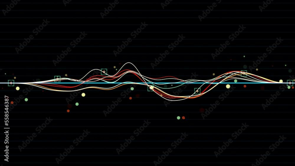 Audio visualization of the sound wave. beautiful illustration of the ...