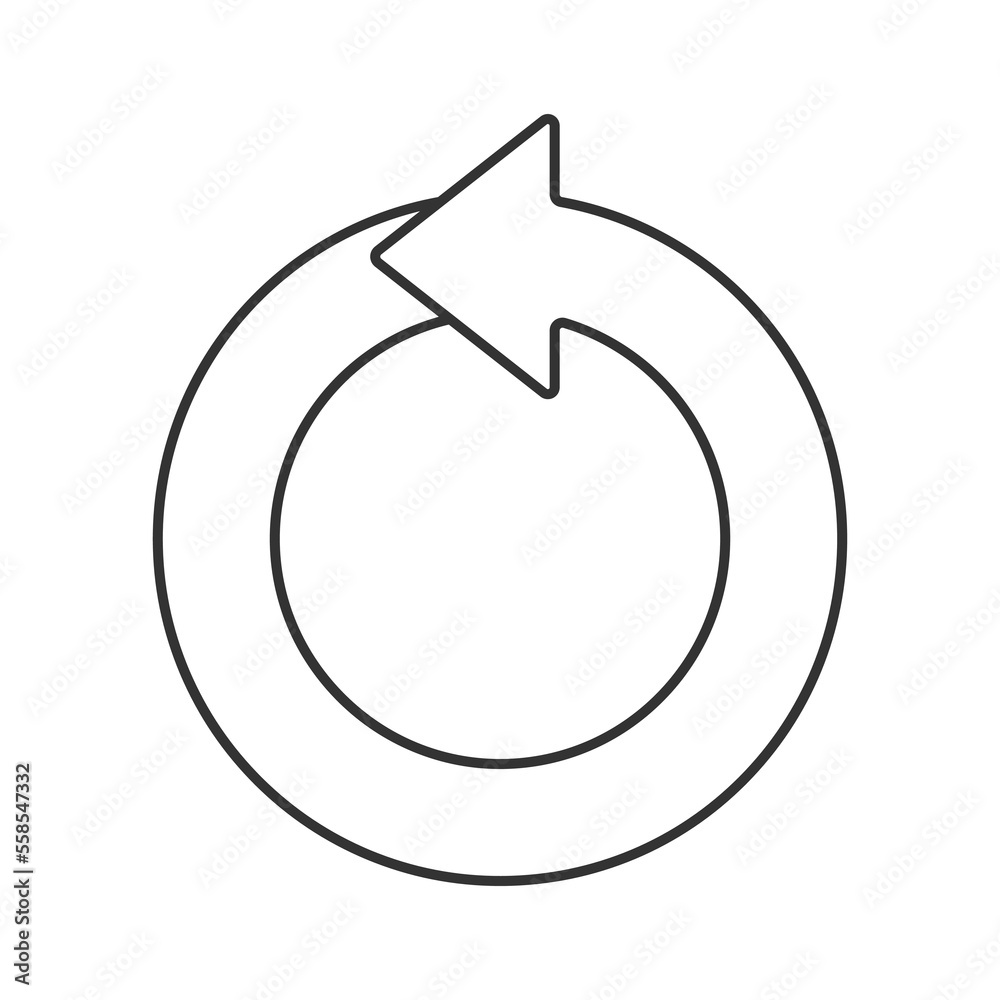 Cycle arrow vector icon. Line sign for mobile concept and web design ...