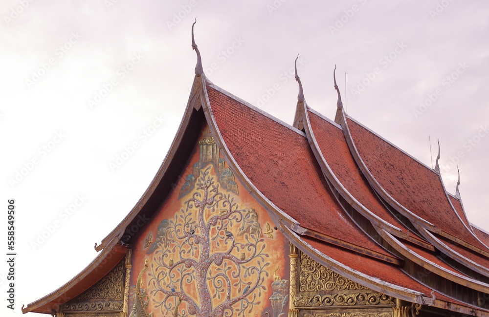 The beauty of Thai temple roof art Stock Photo | Adobe Stock