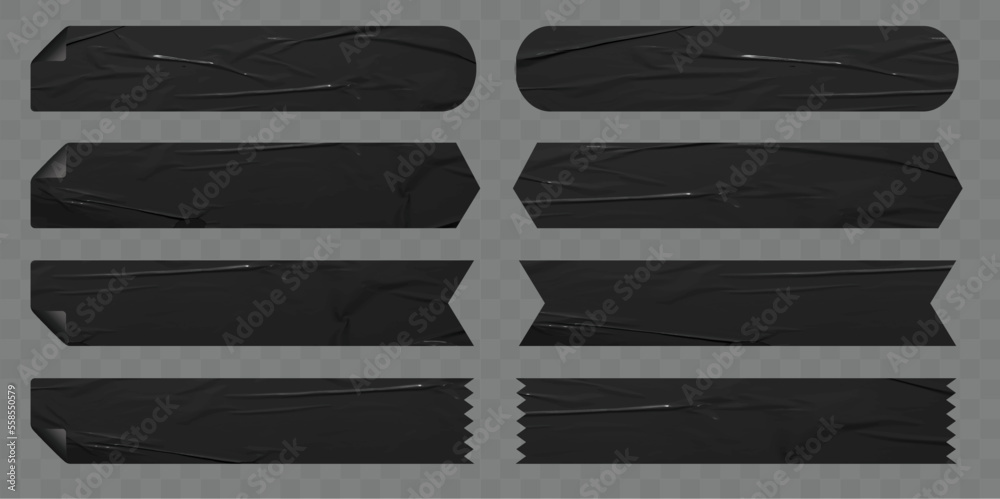 Vector black Stickers banners labels tags of different shapes template ...