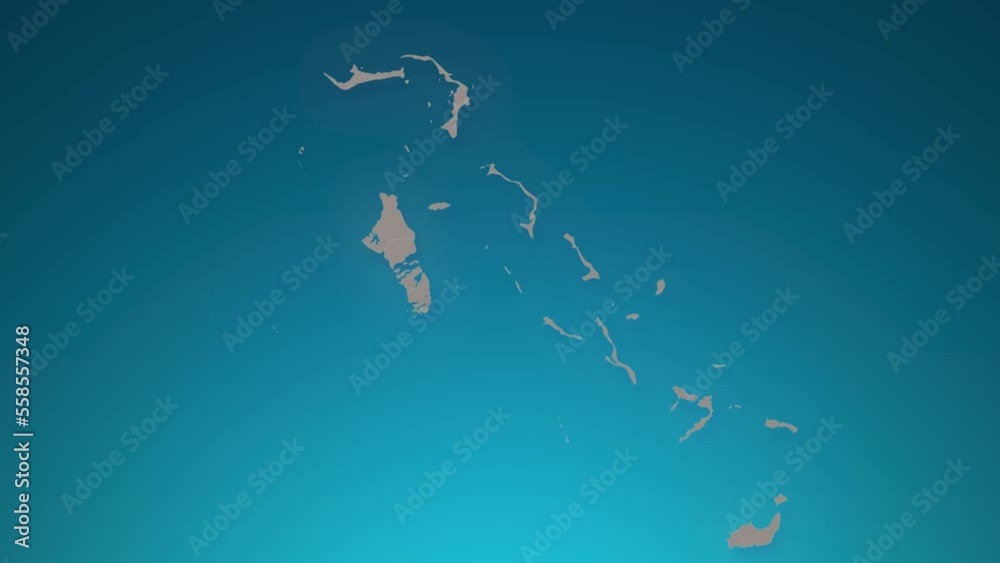 bahamas country map with zoom in Realistic Clouds Fly Through. camera ...