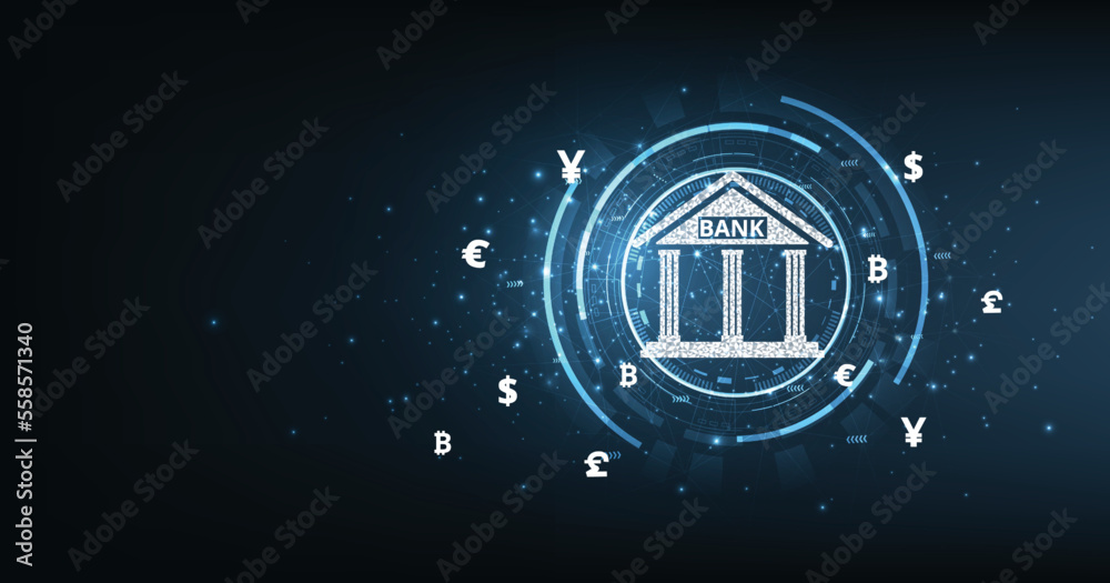 Banking and Finance concept illustration.Banking Technology concept ...