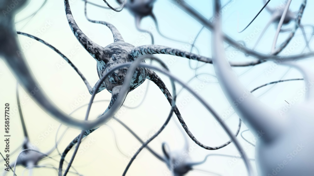 Nerve ganglion, neuron closeup, brain neural network, neuron, neuron ...