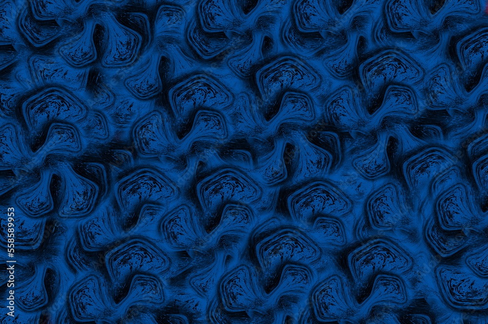 Artistic blue frame with different elements. abstract background art ...