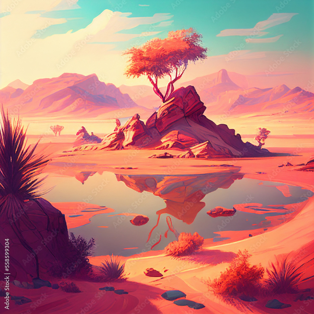 Desert Landscape Hot Dry Sand Sunlight Roleplaying Environment DND ...