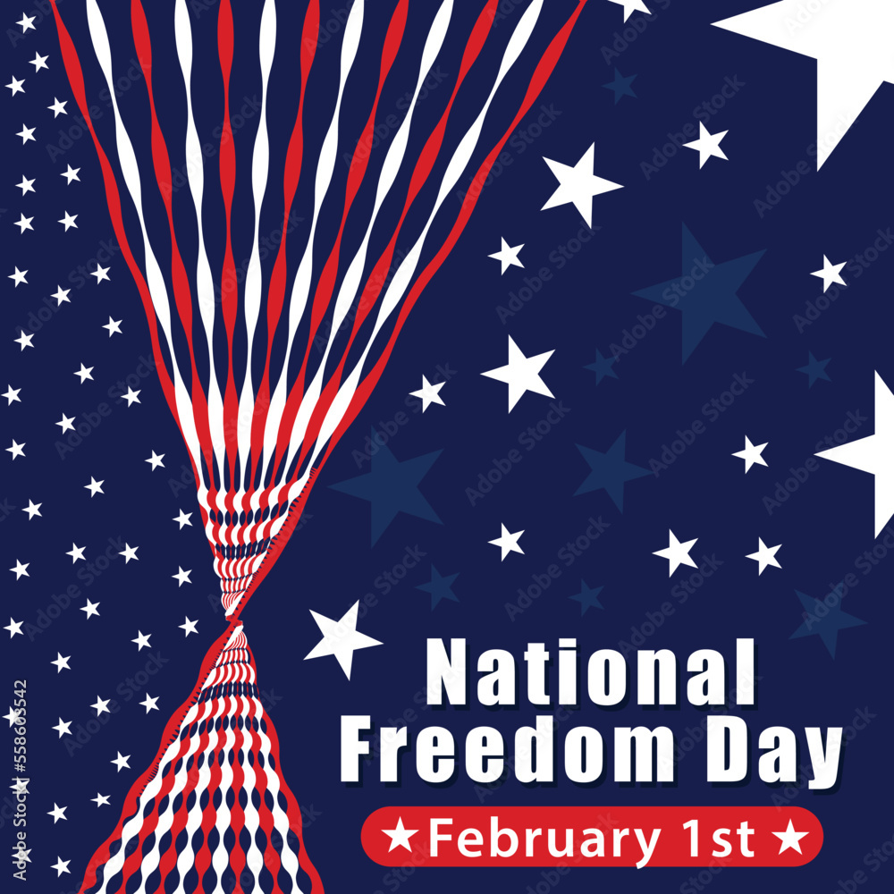 American national freedom day vector banner design in American flag ...