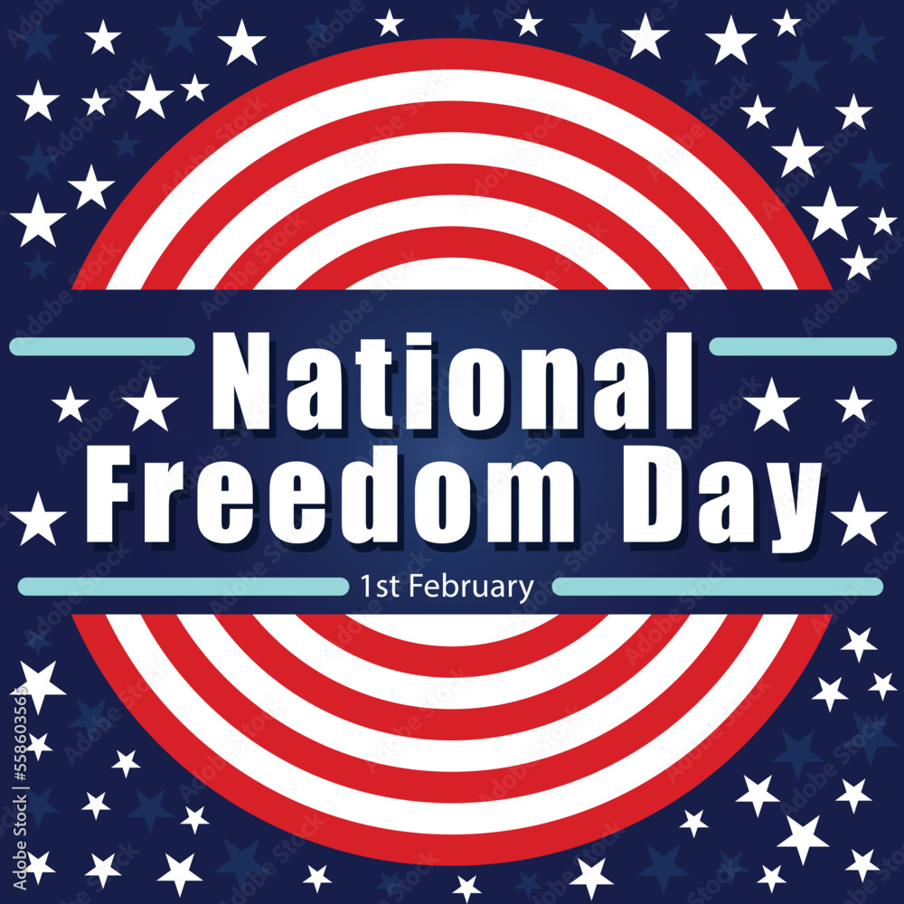 American national freedom day vector banner design in American flag ...