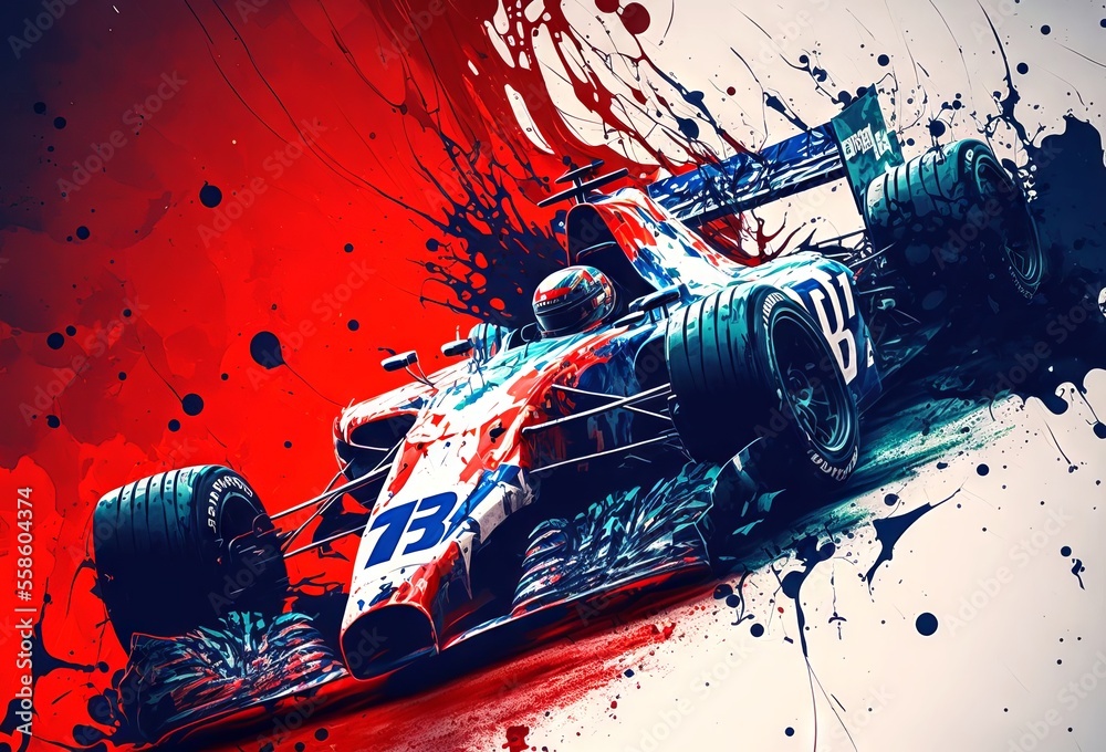 sports car racing art Stock Illustration | Adobe Stock