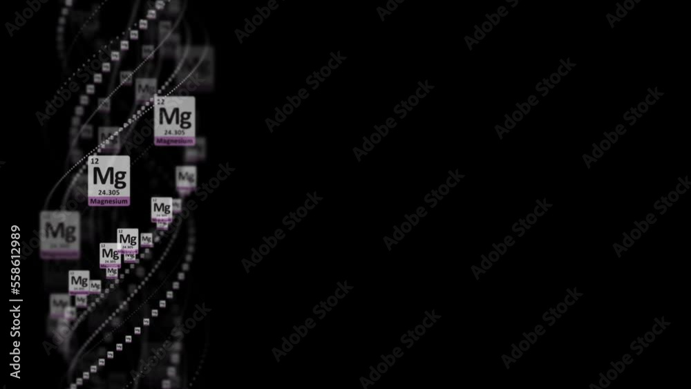 MAGNESIUM Molecule Symbol, Chemistry Periodic Table, Animation ...