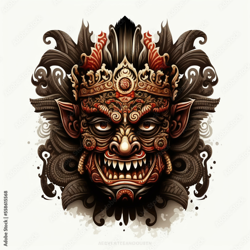 Barong Bali. Indonesian Balinese mythology creature. Generative AI ...