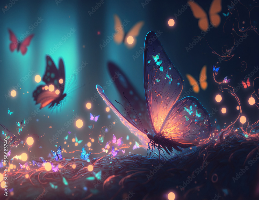 Explore the Enchanted Fairy Forest of Magical Butterflies and Mythical ...