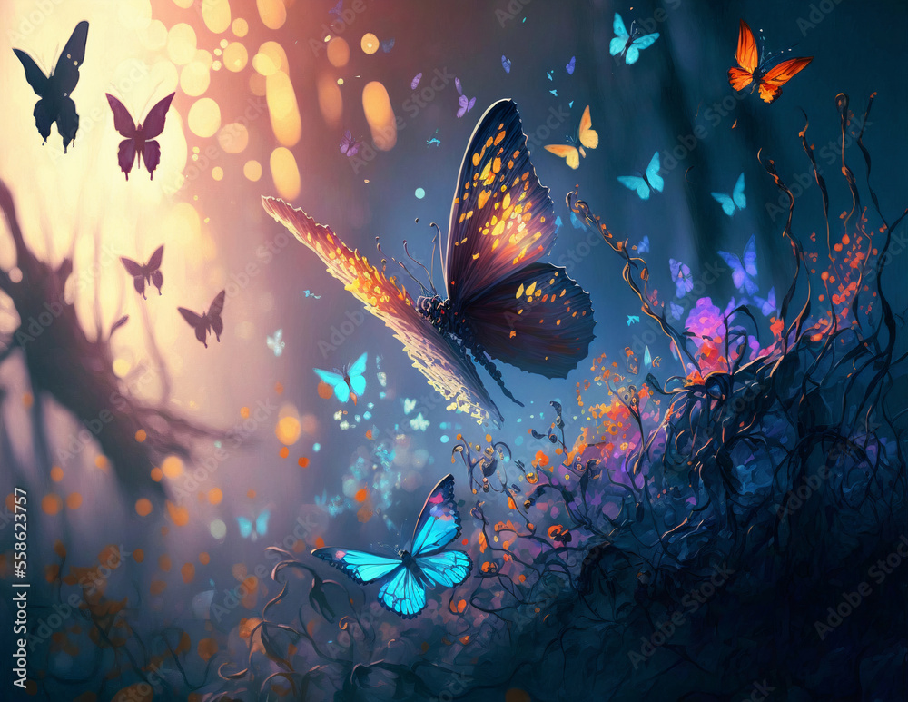 Explore the Enchanted Fairy Forest of Magical Butterflies and Mythical ...