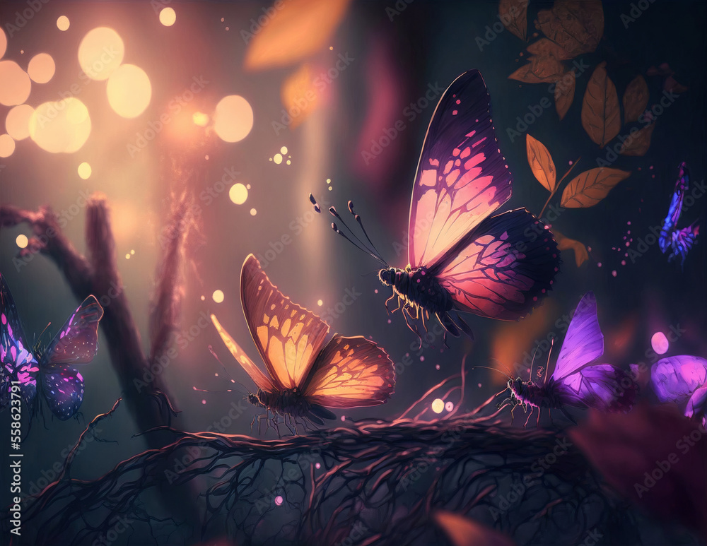 Explore the Enchanted Fairy Forest of Magical Butterflies and Mythical ...