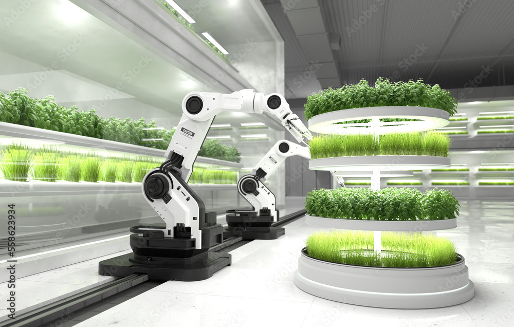 Smart robotic farmers concept, robot farmers, Agriculture technology ...