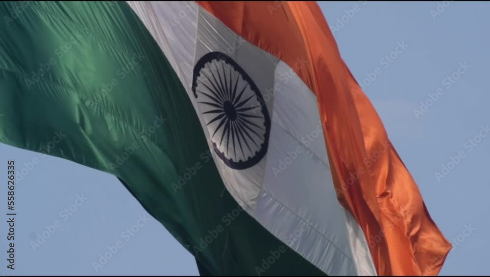 Time-lapse of India flag flying high at Connaught Place with pride in ...