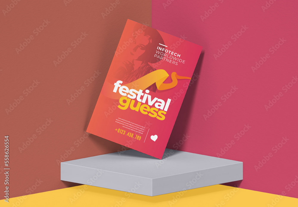 Red Signagefor Conference Stock Template | Adobe Stock