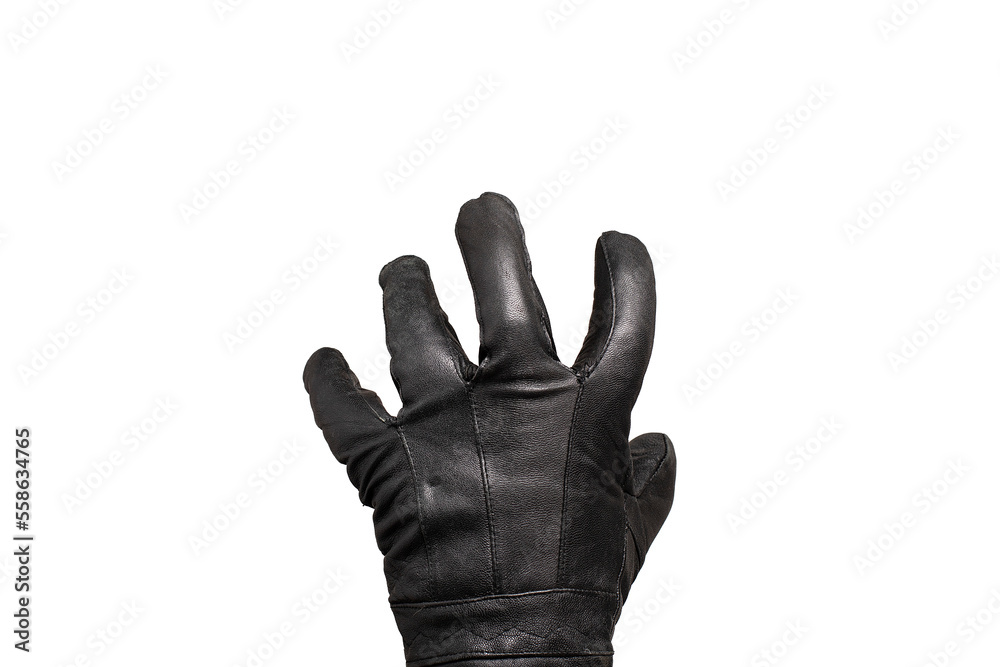 grabbing hand with leather glove isolated transparent background ...
